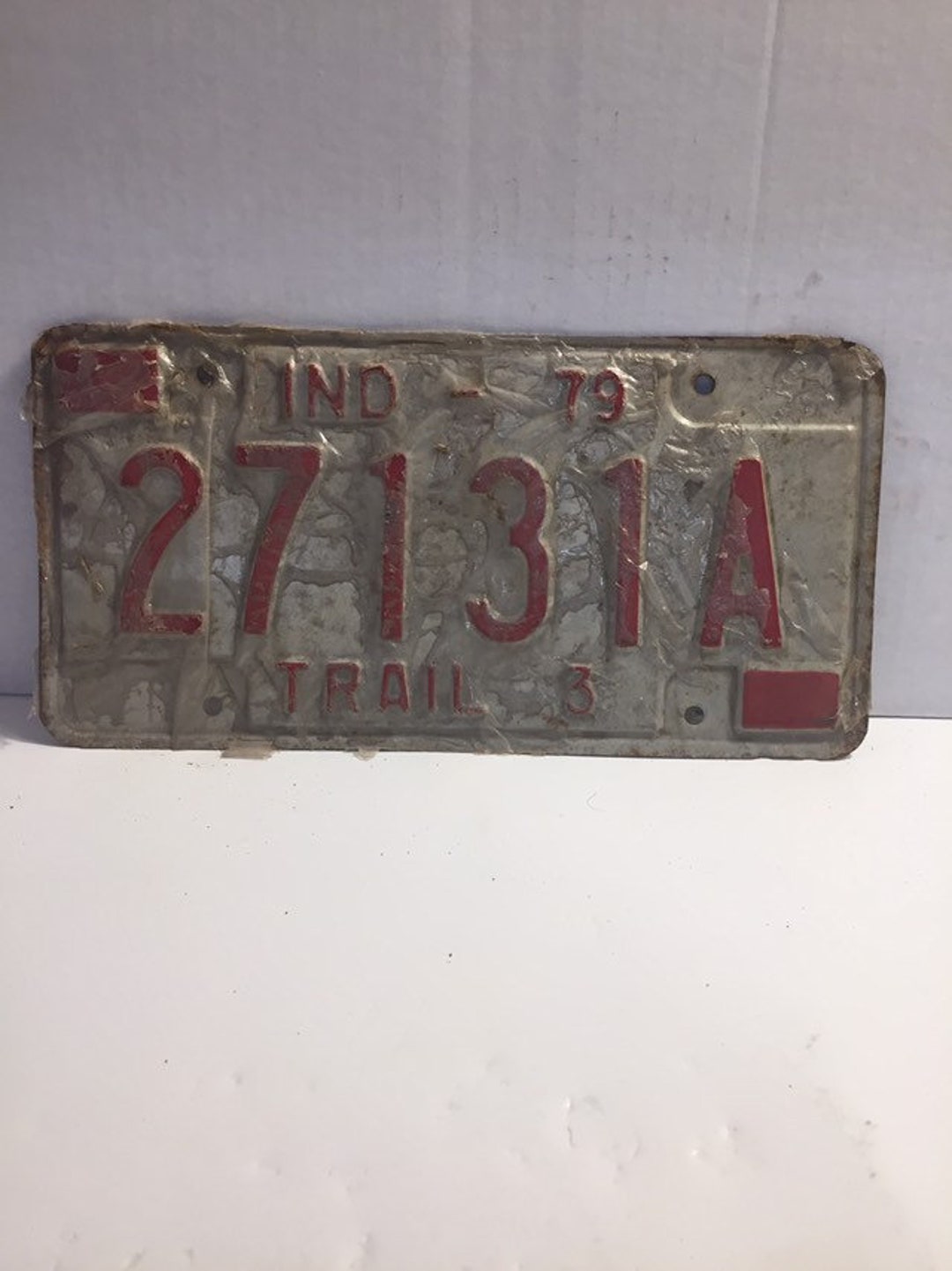 Vintage Indiana Trailer License Plate Vintage Plate, Old License Plate ...