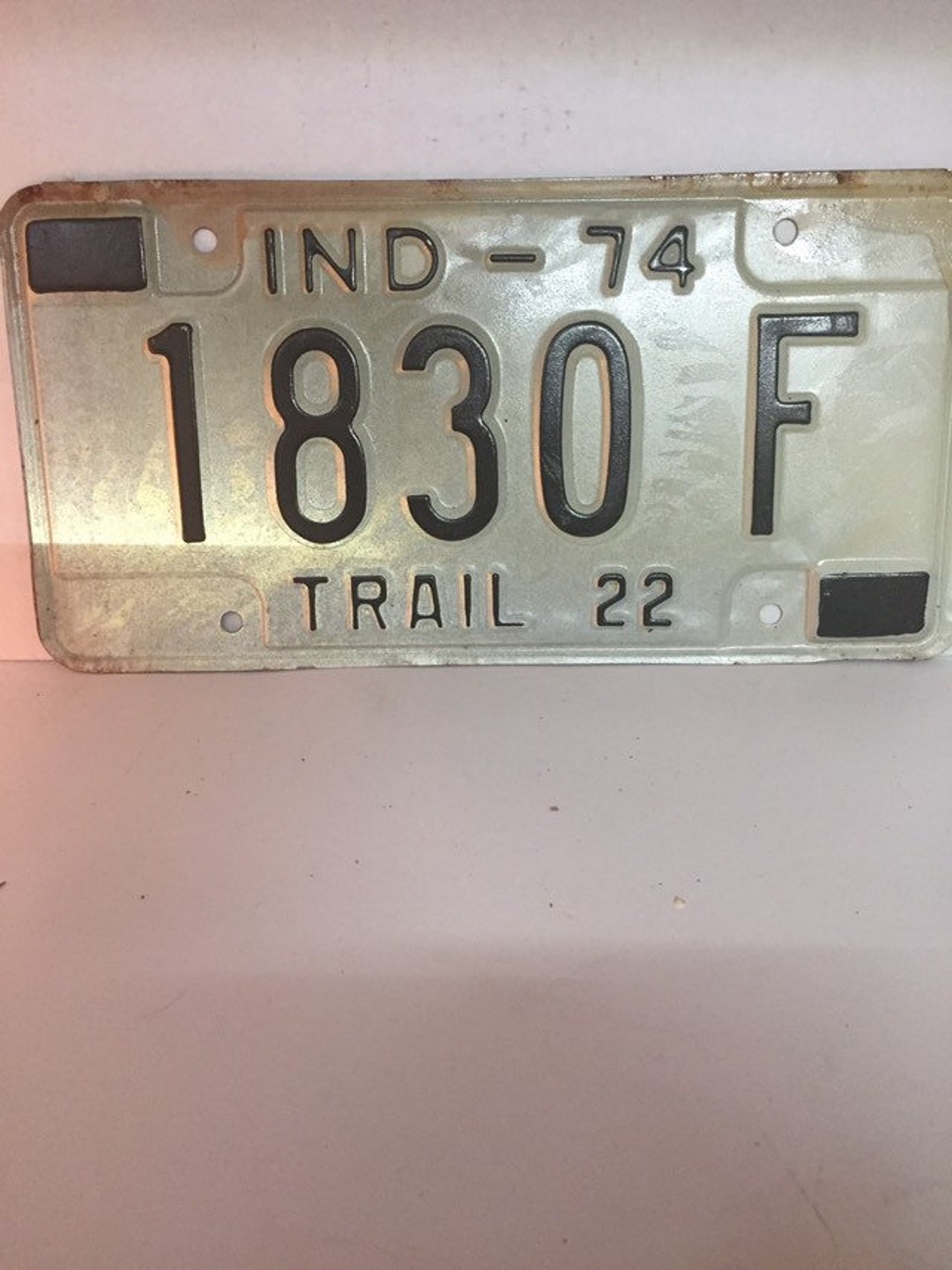 Vintage Indiana Trailer License Plate Vintage Plate Old - Etsy