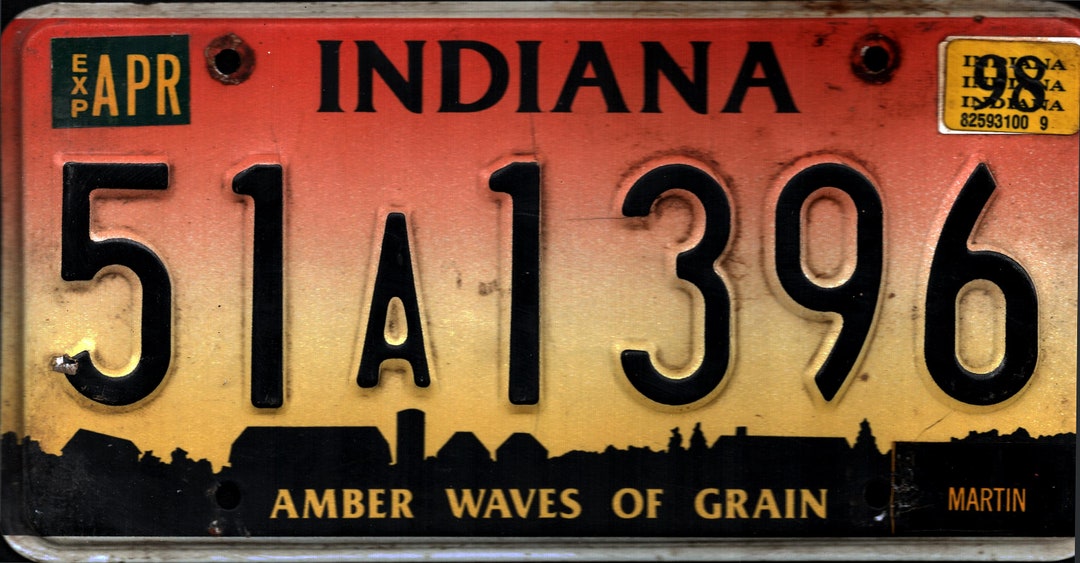 Vintage Indiana License Plate Vintage Plate, Old License Plate ...