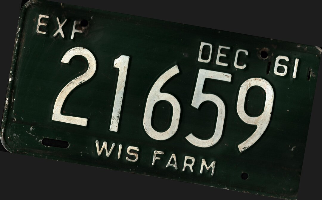 Vintage Wisconsin License Plate Vintage Plate, Old License Plate ...