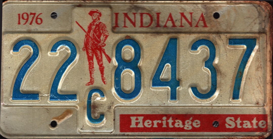 Vintage Indiana License Plate Vintage Plate, Old License Plate ...