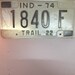 Vintage Indiana Trailer License Plate Vintage Plate Old - Etsy