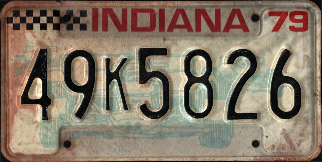 Vintage Indiana Car License Plate Vintage Plate, Old License Plate ...