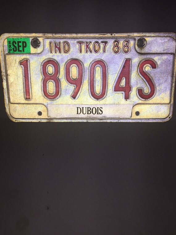 Vintage Indiana License Plate Vintage Plate Old License | Etsy