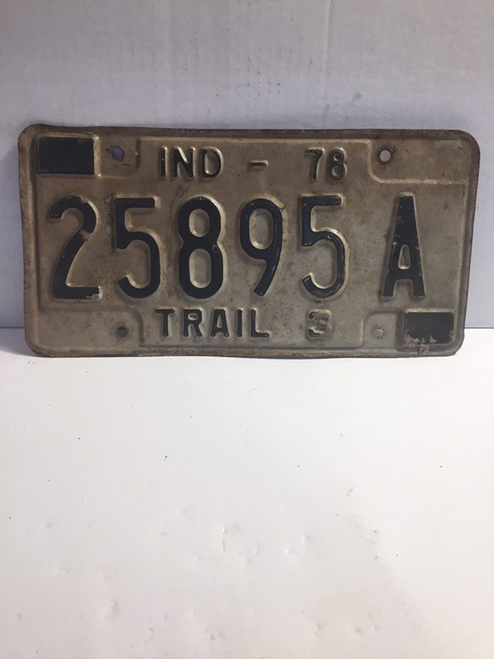 Vintage Indiana Trailer License Plate Vintage Plate Old - Etsy