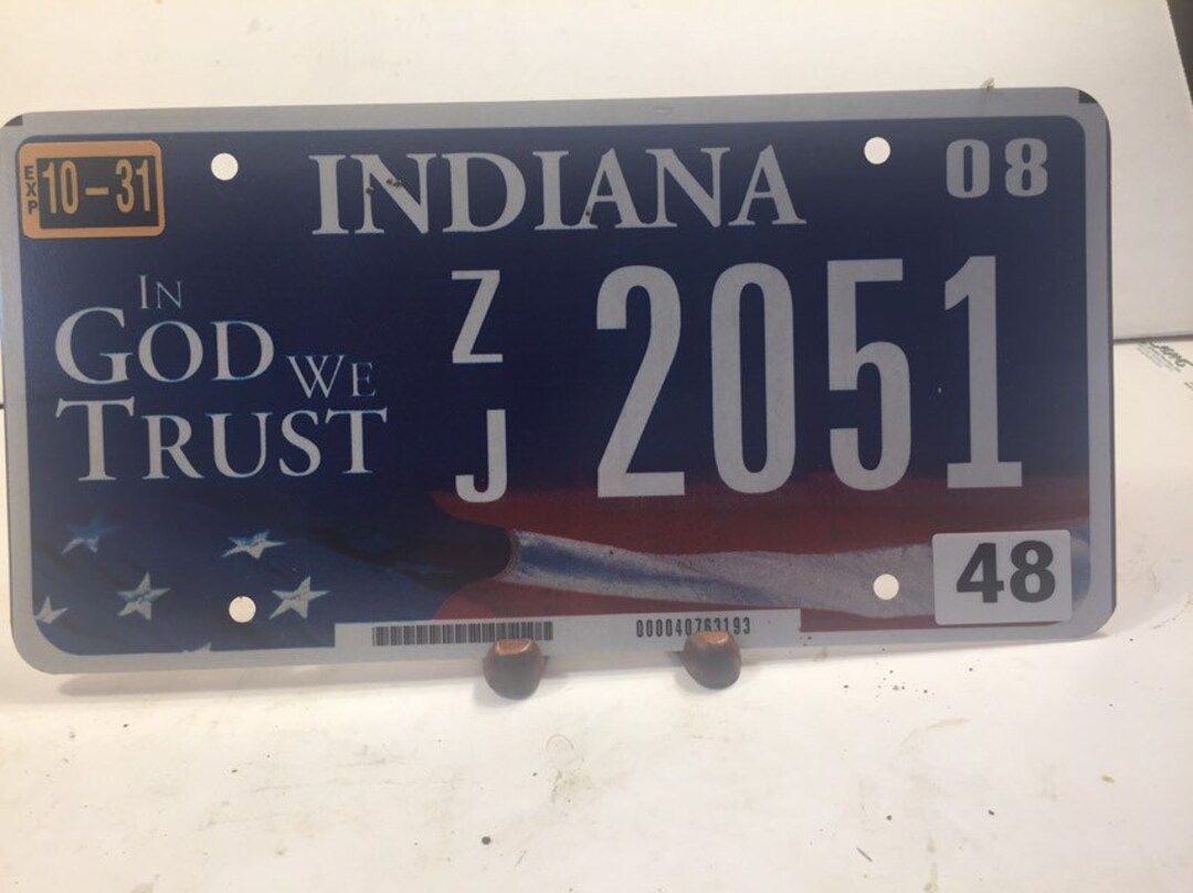 Vintage Indiana License Plate Vintage Plate Old License - Etsy