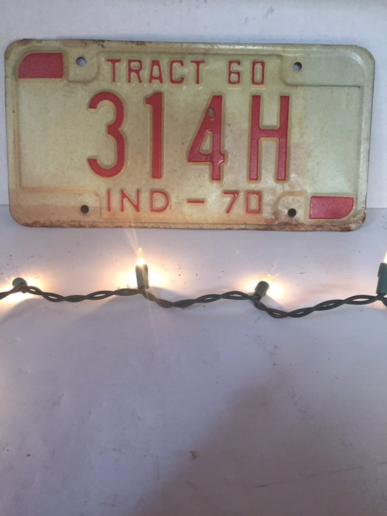 Vintage Indiana Tractor License Plate Vintage Plate Old - Etsy