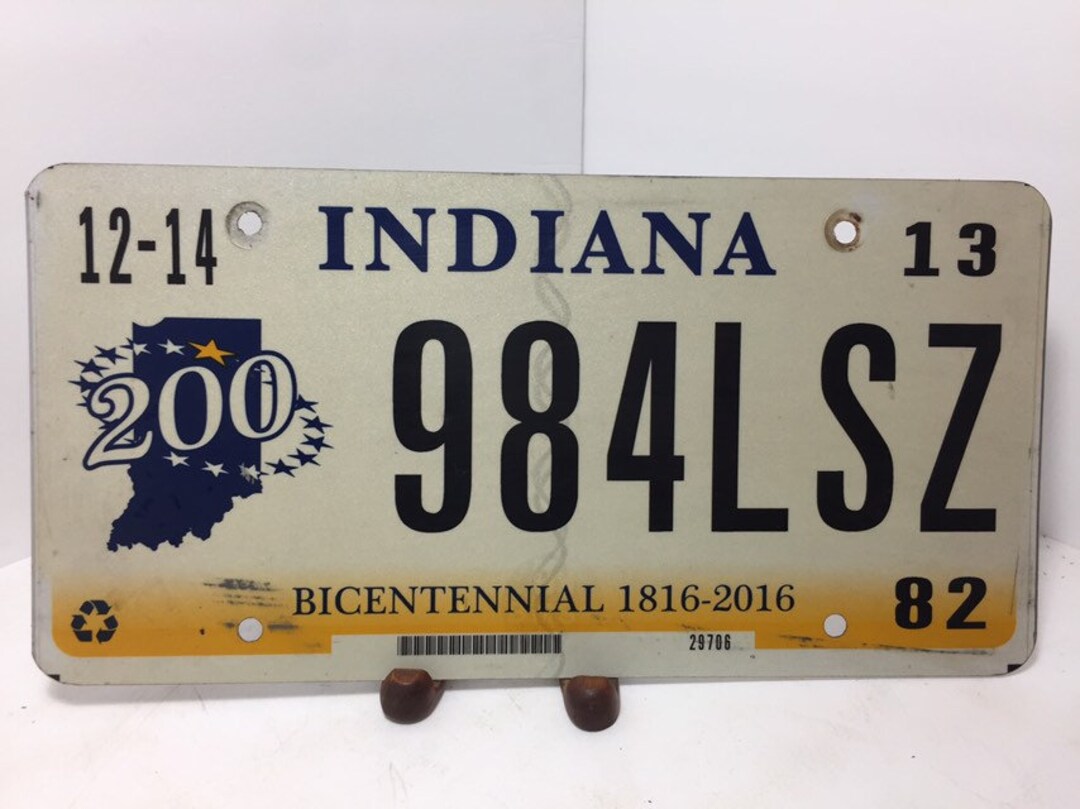 Vintage Indiana License Plate Vintage Plate Old License - Etsy