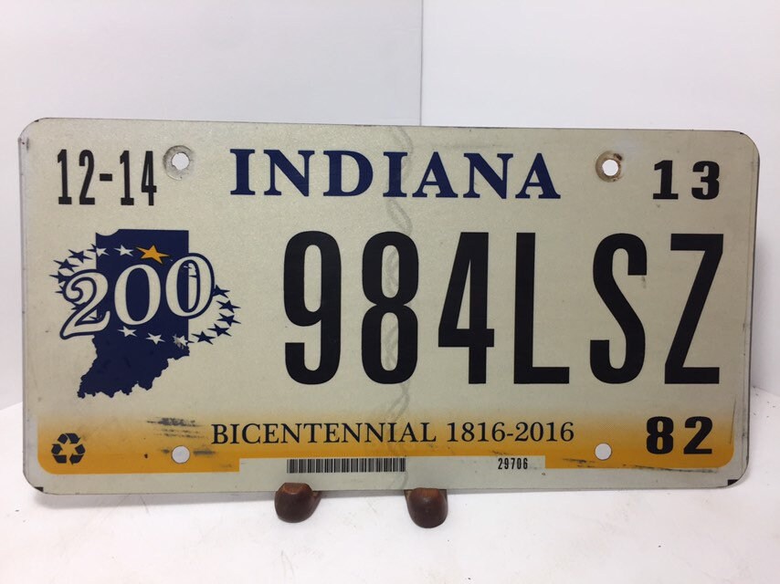 Vintage Indiana License Plate Vintage Plate Old License - Etsy