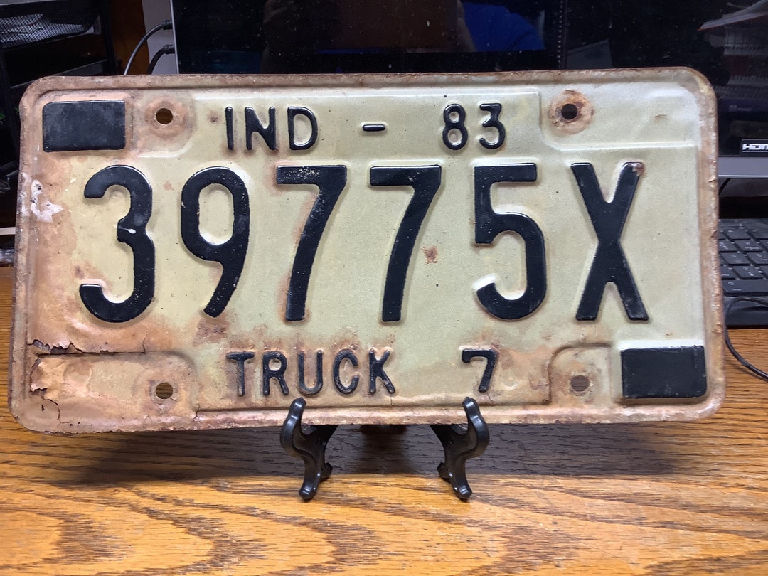 Vintage Indiana License Plate Vintage Plate Old License - Etsy