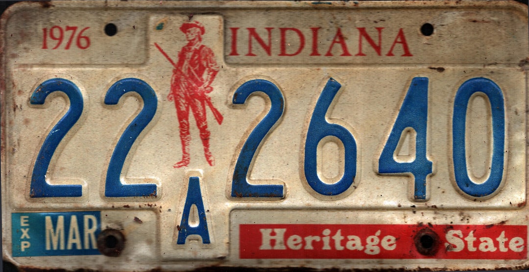 Vintage Indiana License Plate Vintage Plate, Old License Plate ...