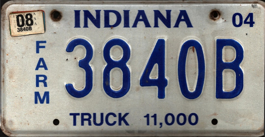 Vintage Indiana License Plate Vintage Plate Old License - Etsy