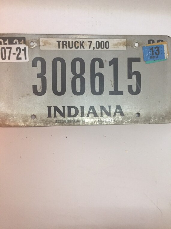 Vintage Indiana License plate Vintage plate Old license | Etsy