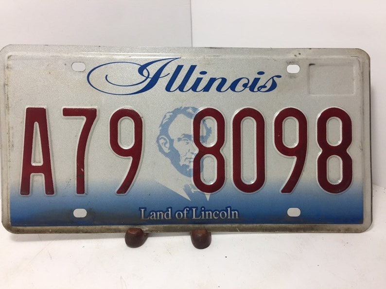 Vintage Illinois License Plate Vintage Plate Old License - Etsy