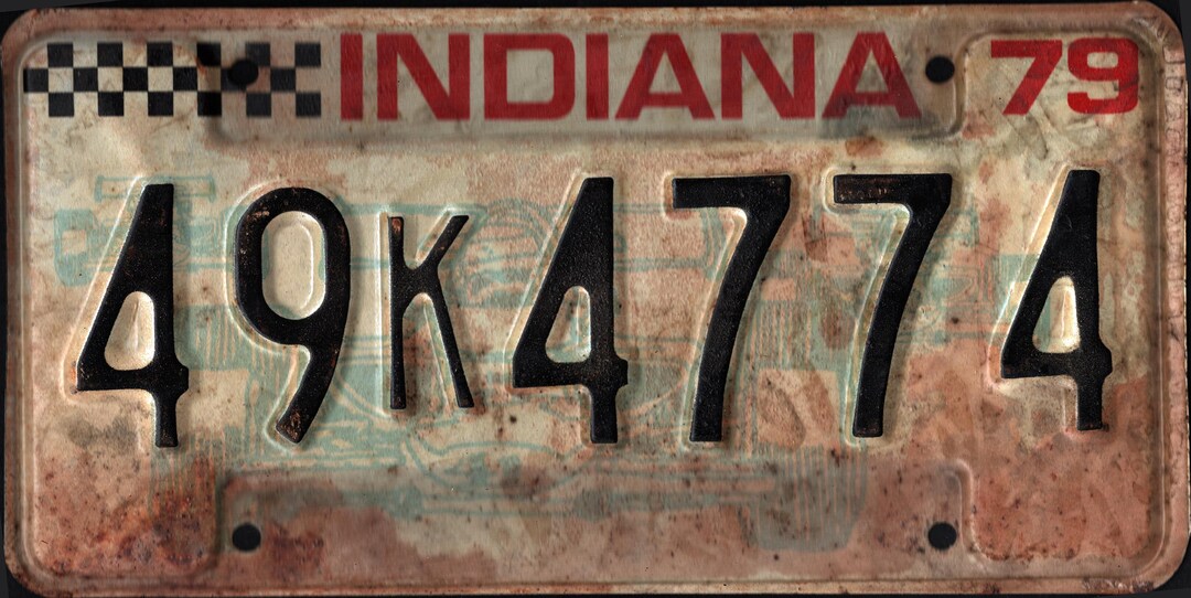 Vintage Indiana Car License Plate Vintage Plate, Old License Plate ...
