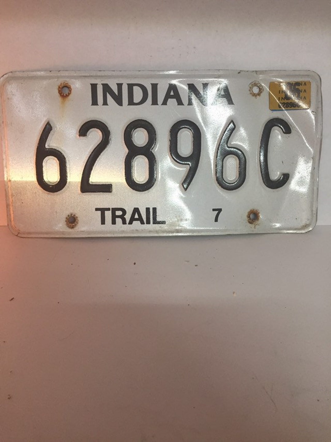 Vintage Indiana Trailer License Plate Vintage Plate, Old License Plate ...