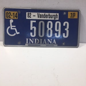 Vintage Indiana Handicap License Plate Vintage Plate, Old License Plate ...