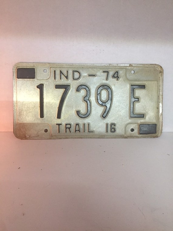 Vintage Indiana trailer License plate Vintage plate Old | Etsy