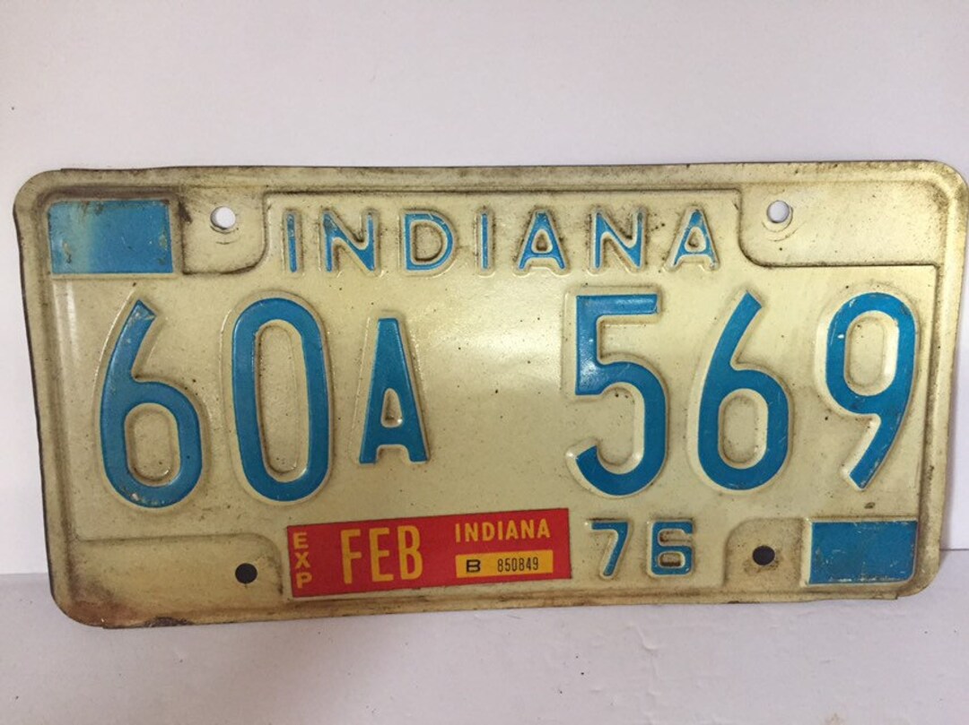 Vintage Indiana License Plate Vintage Plate, Old License Plate ...