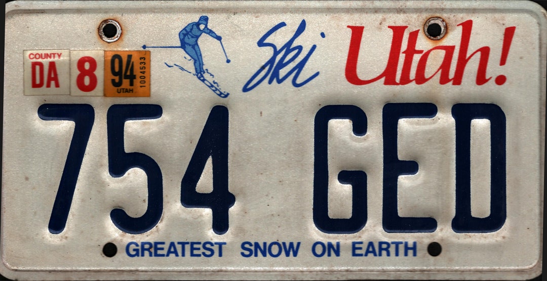 Vintage UTAH License Plate Vintage Plate, Old License Plate, Birthday ...