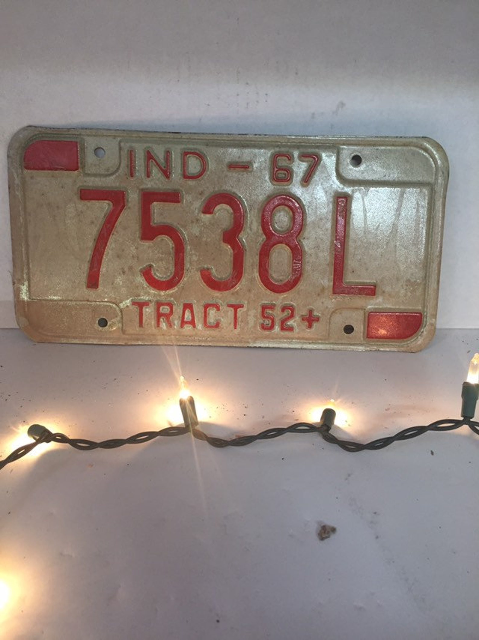 Vintage Indiana Tractor License Plate Vintage Plate Old - Etsy