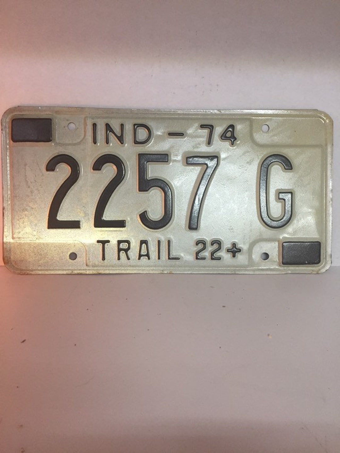 Vintage Indiana Trailer License Plate Vintage Plate, Old License Plate ...