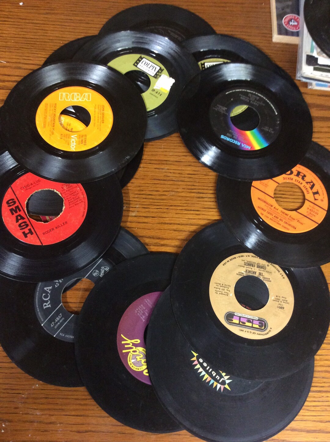 12 Records for Crafting, Art and Projects. 12 45rpm Records! - Etsy
