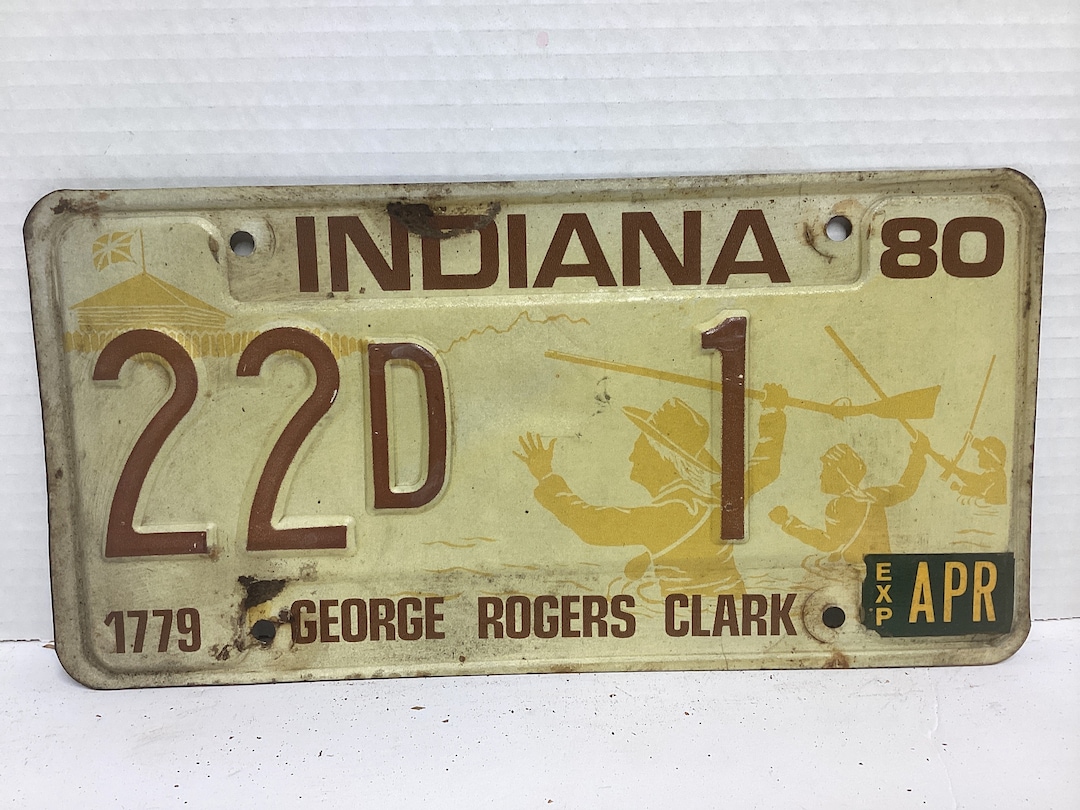 Vintage Indiana License Plate Vintage Plate, Old License Plate ...