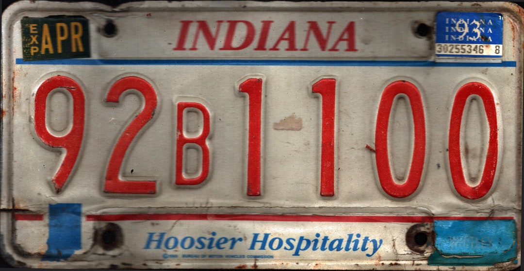 Vintage Indiana License Plate Vintage Plate, Old License Plate ...