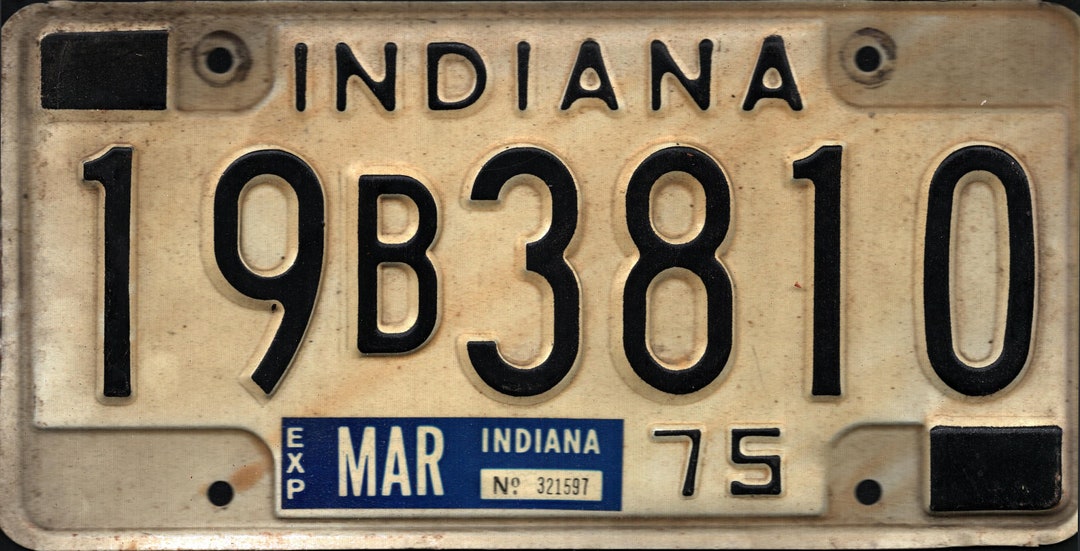 Vintage Indiana License Plate Vintage Plate, Old License Plate ...