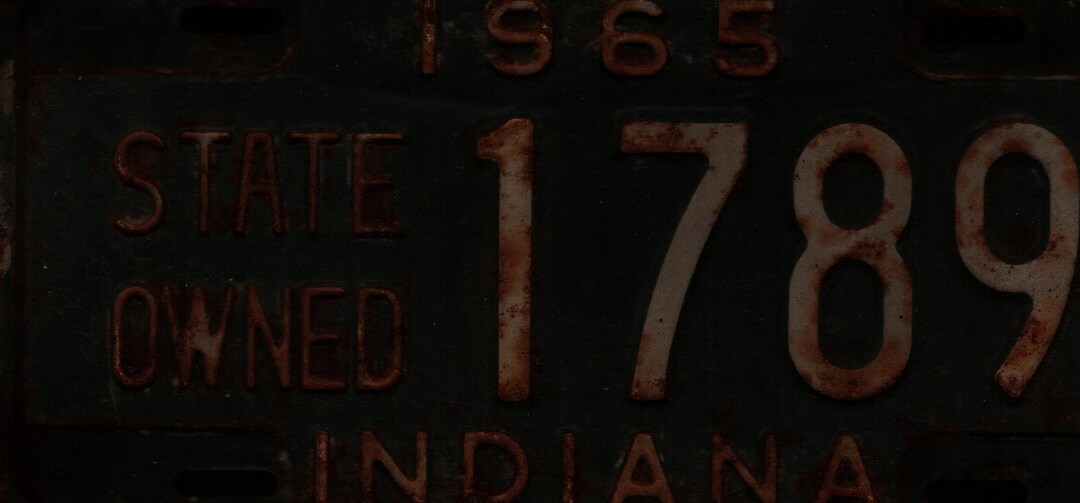 Vintage STATE OWNED Indiana License Plate Vintage Plate, Old License ...