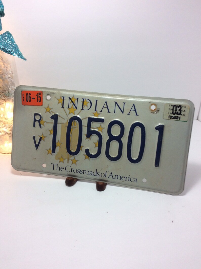 Vintage Indiana License Plate Vintage Plate Old License - Etsy