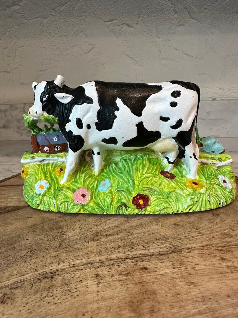 Cow Cast Iron Doorstop- Big Arron - Etsy