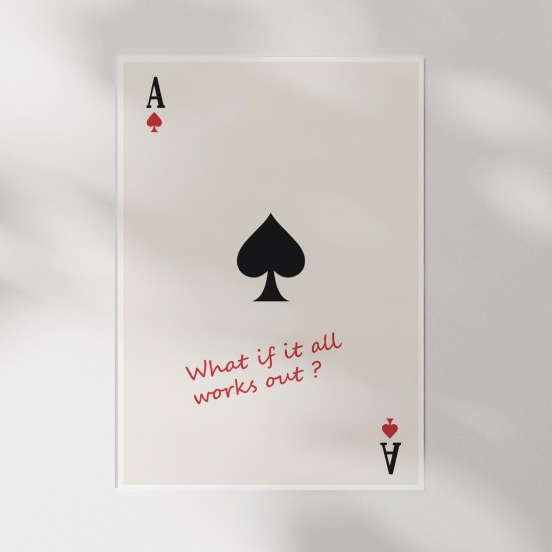 Ace Print - What If It All Works Out - Trendy Card Wall Art - Etsy
