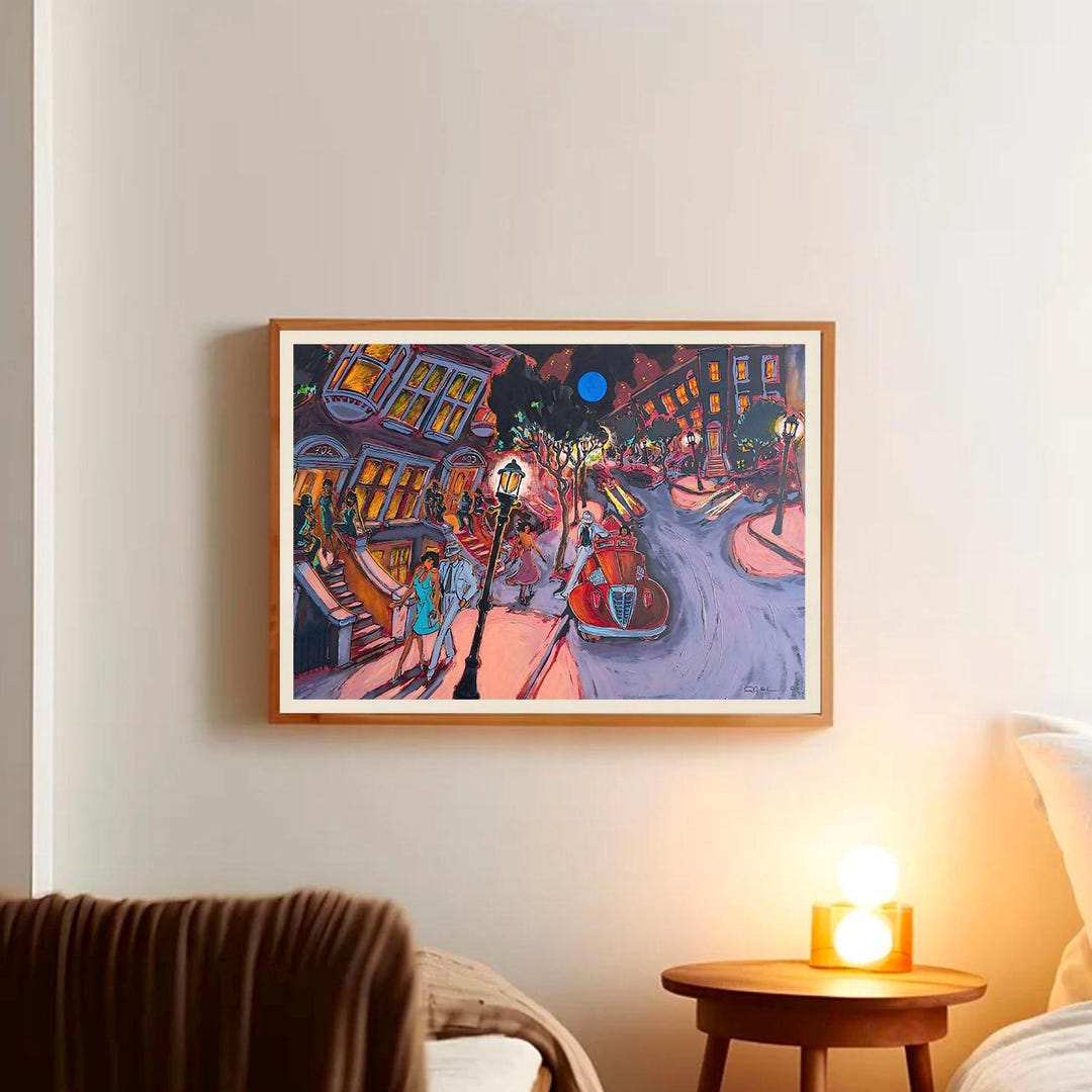 Jazz Framed Modern Painting Wall Art Print, Modern Painting Horizontal ...
