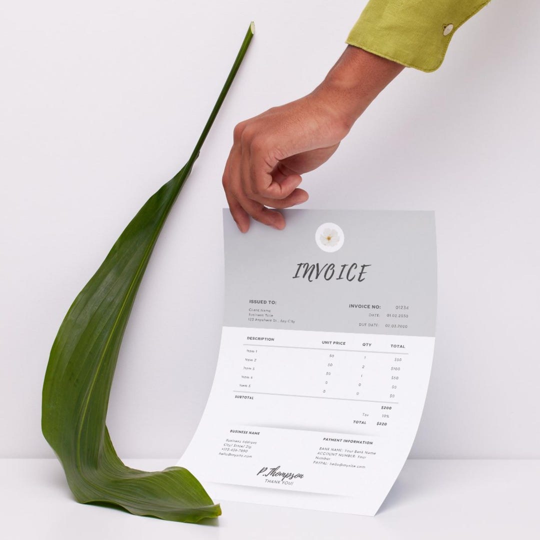 Minimalist Modern Elegant INVOICE Template | Aesthetic Design ...