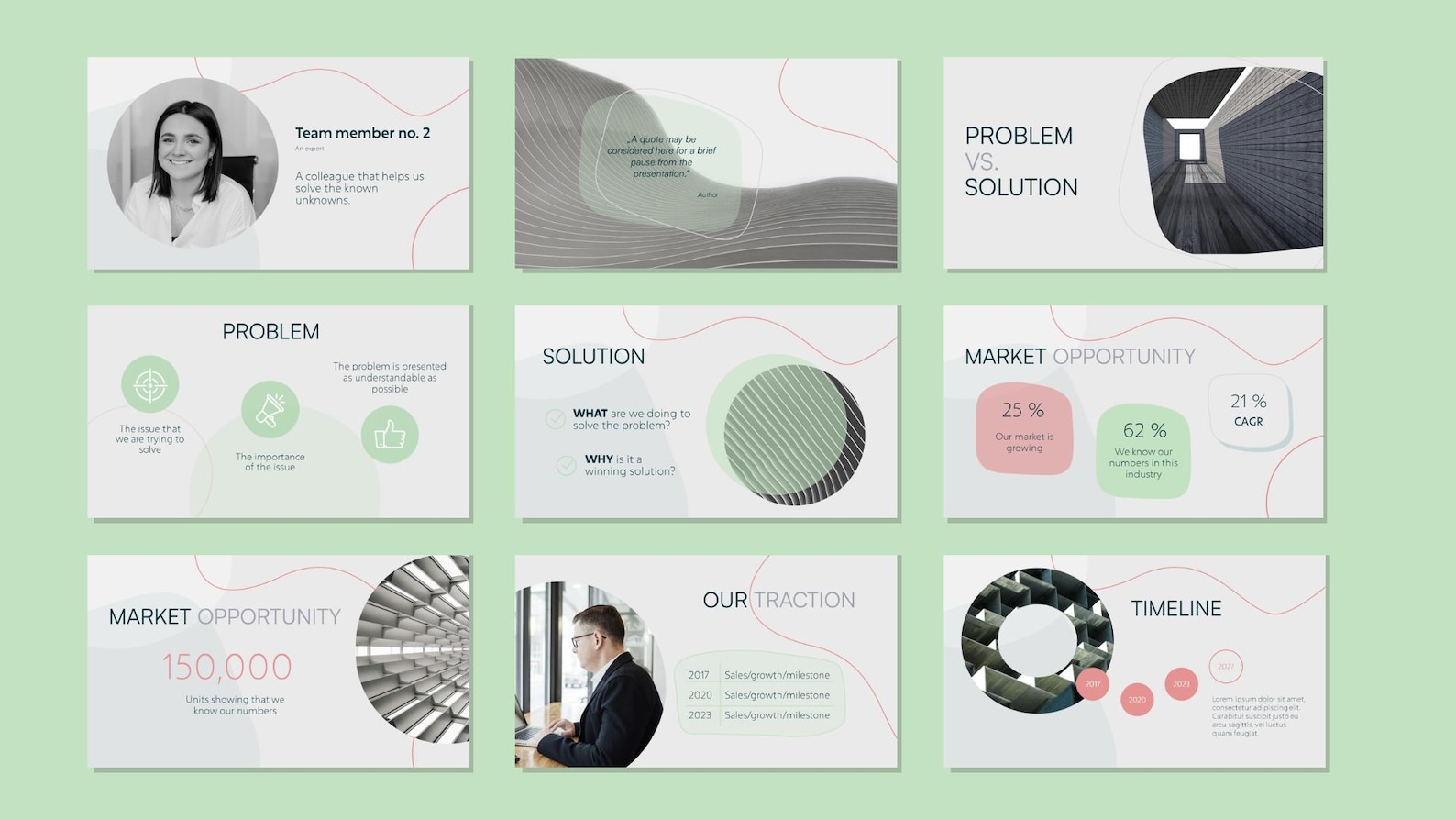 Creative Business PITCH DECK Powerpoint Presentation | Minimalist Aesthetic Light Theme Design ...