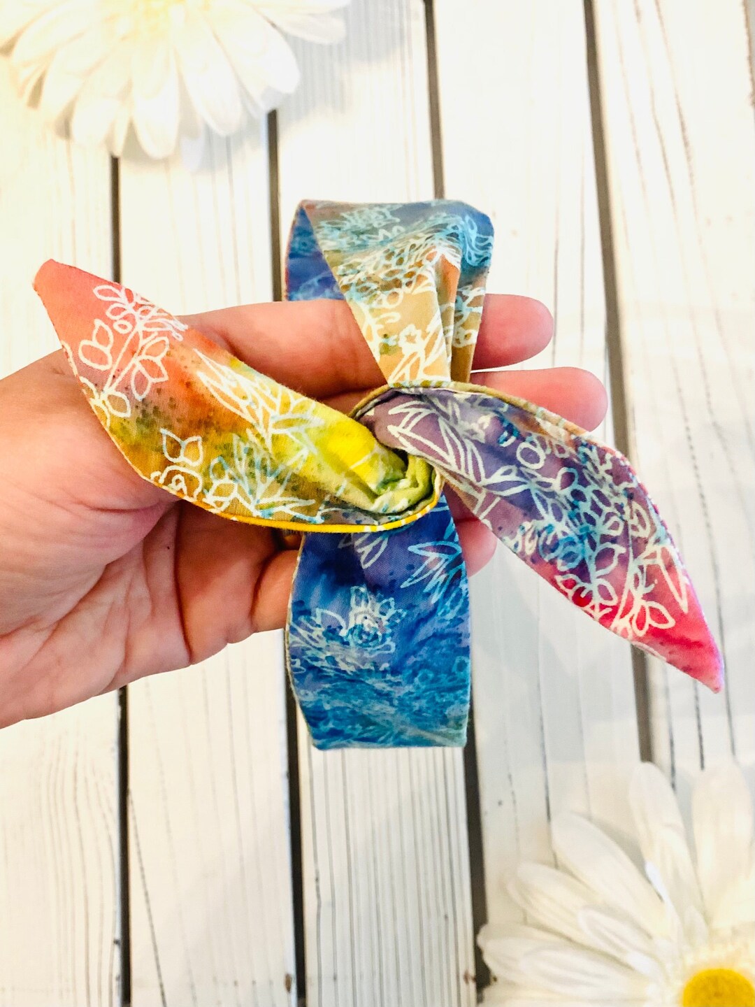 Watercolor Batik Wire Twist Headband Batik Headband Women's Headband ...