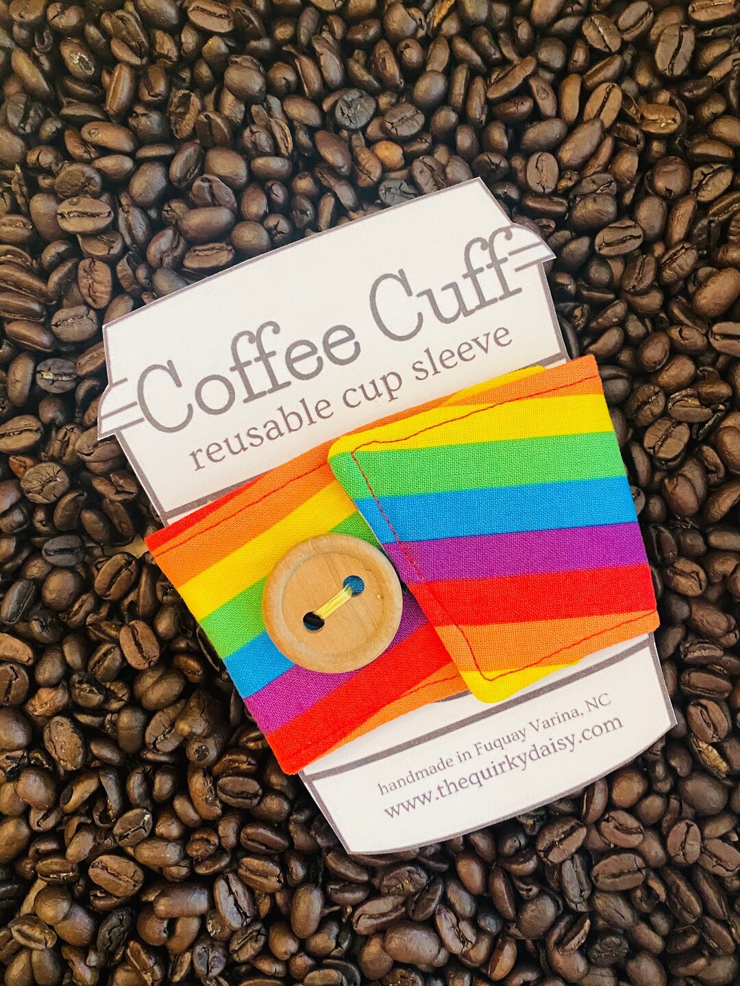 Rainbow Coffee Cuff | Coffee Coozie | Drink Sleeve | Coffee Cup Sleeve ...