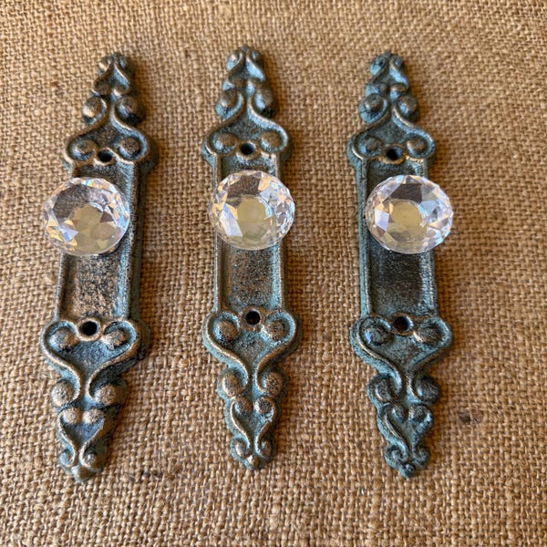 Teal Crystal Knobs - Etsy