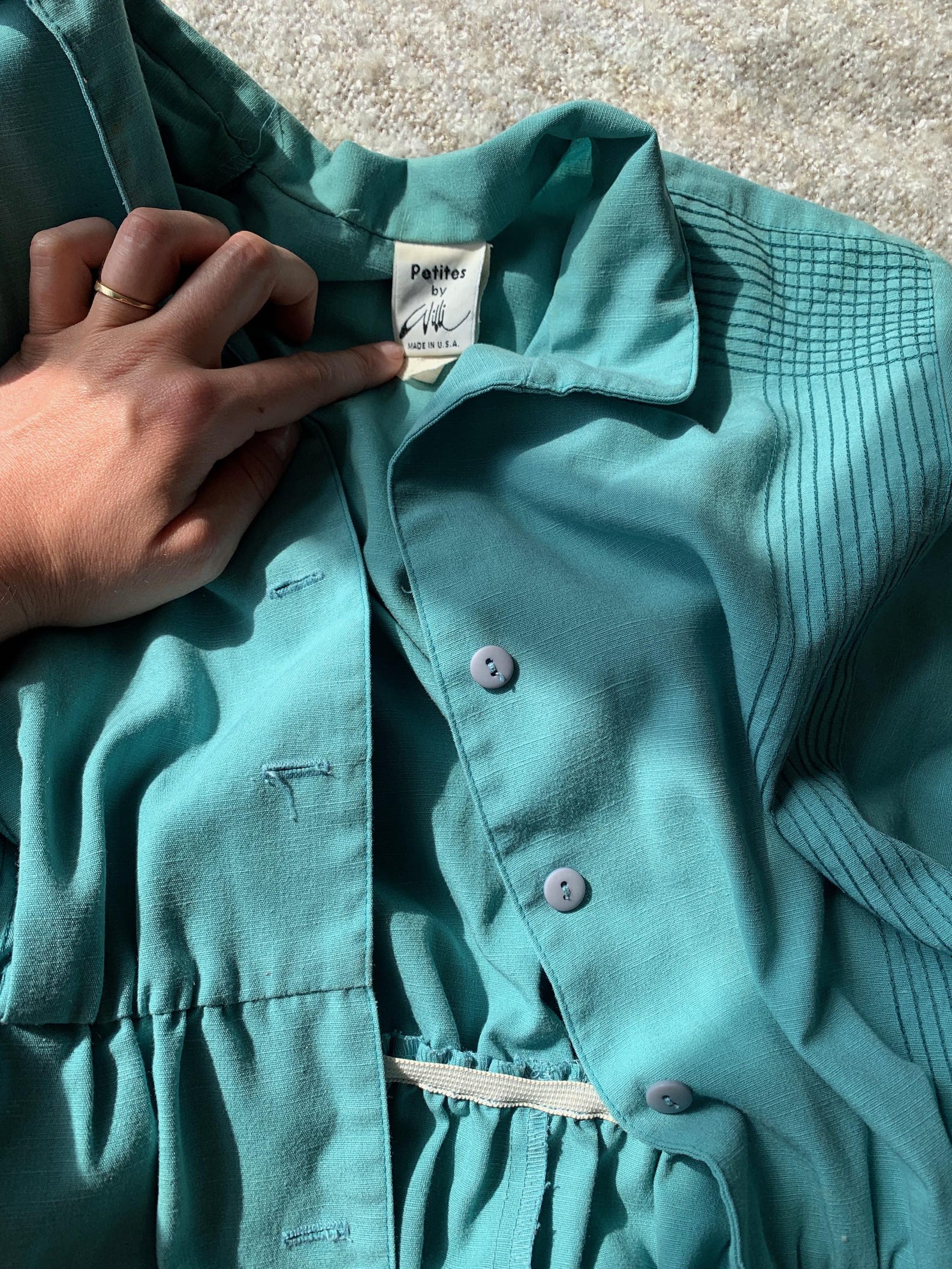 Willi Smith Streetwear Teal Utility Shirt Dress - Etsy