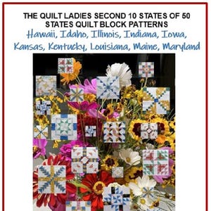 Second 10 US State Quilt Block Patterns From the Quilt Ladies - Etsy