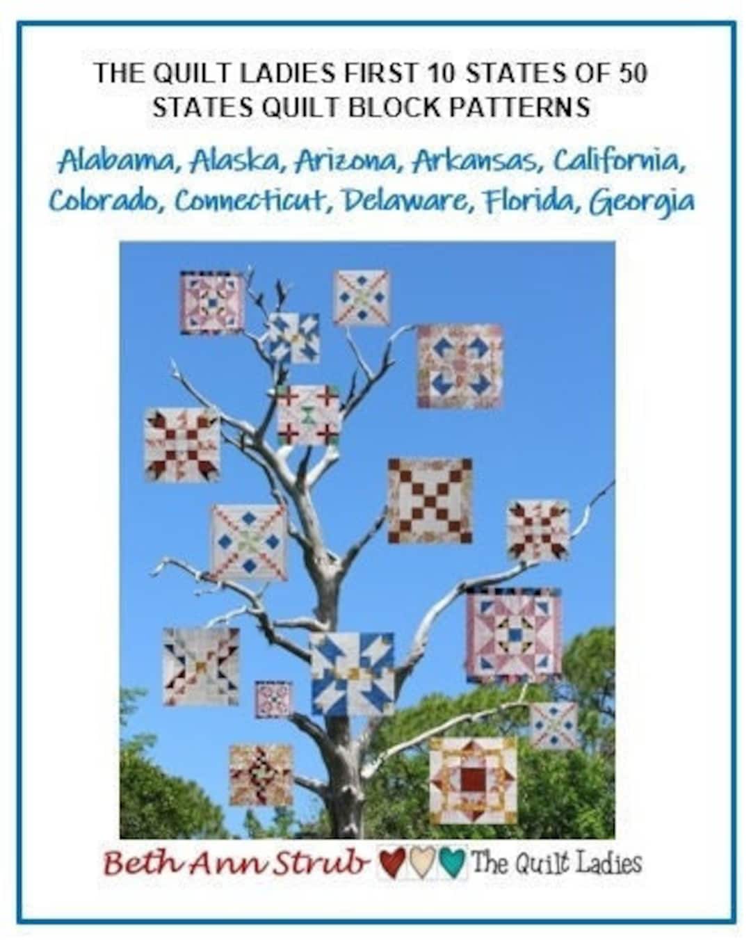 First 10 US State Quilt Block Patterns From the Quilt Ladies - Etsy