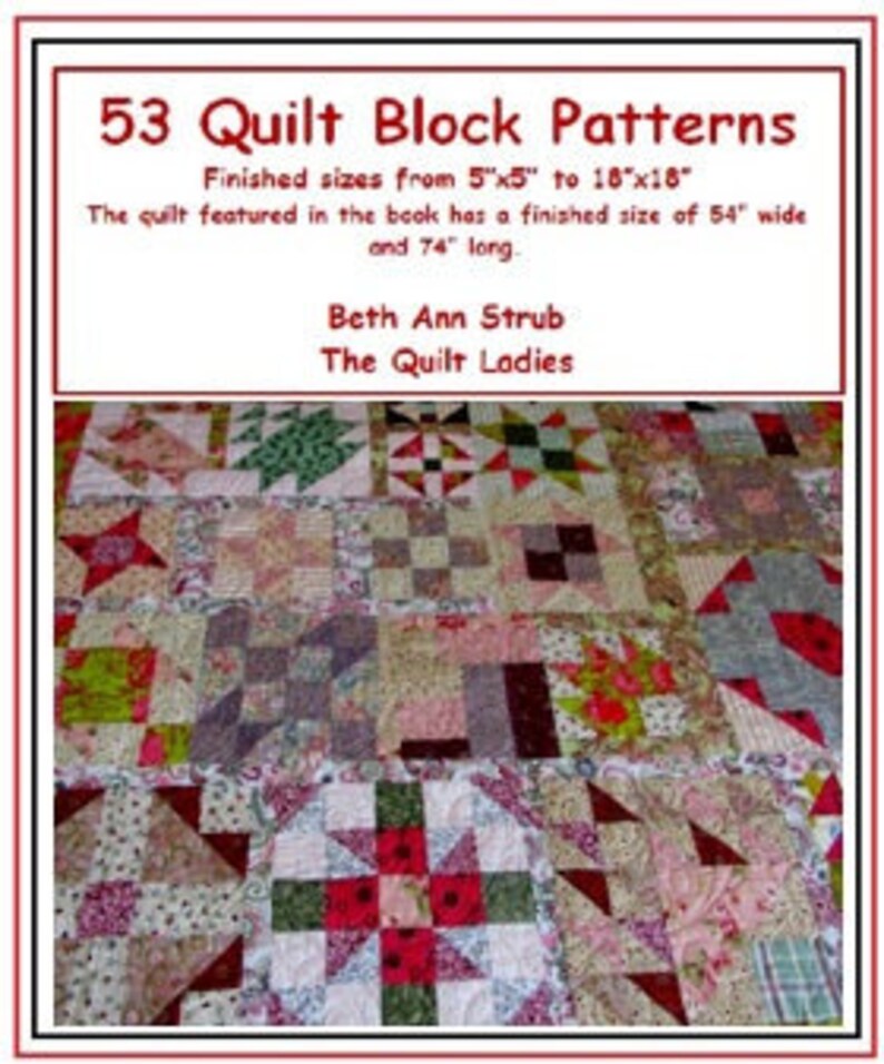 53 Quilt Blocks a Quilt Pattern Book Sampler Quilt Pattern - Etsy