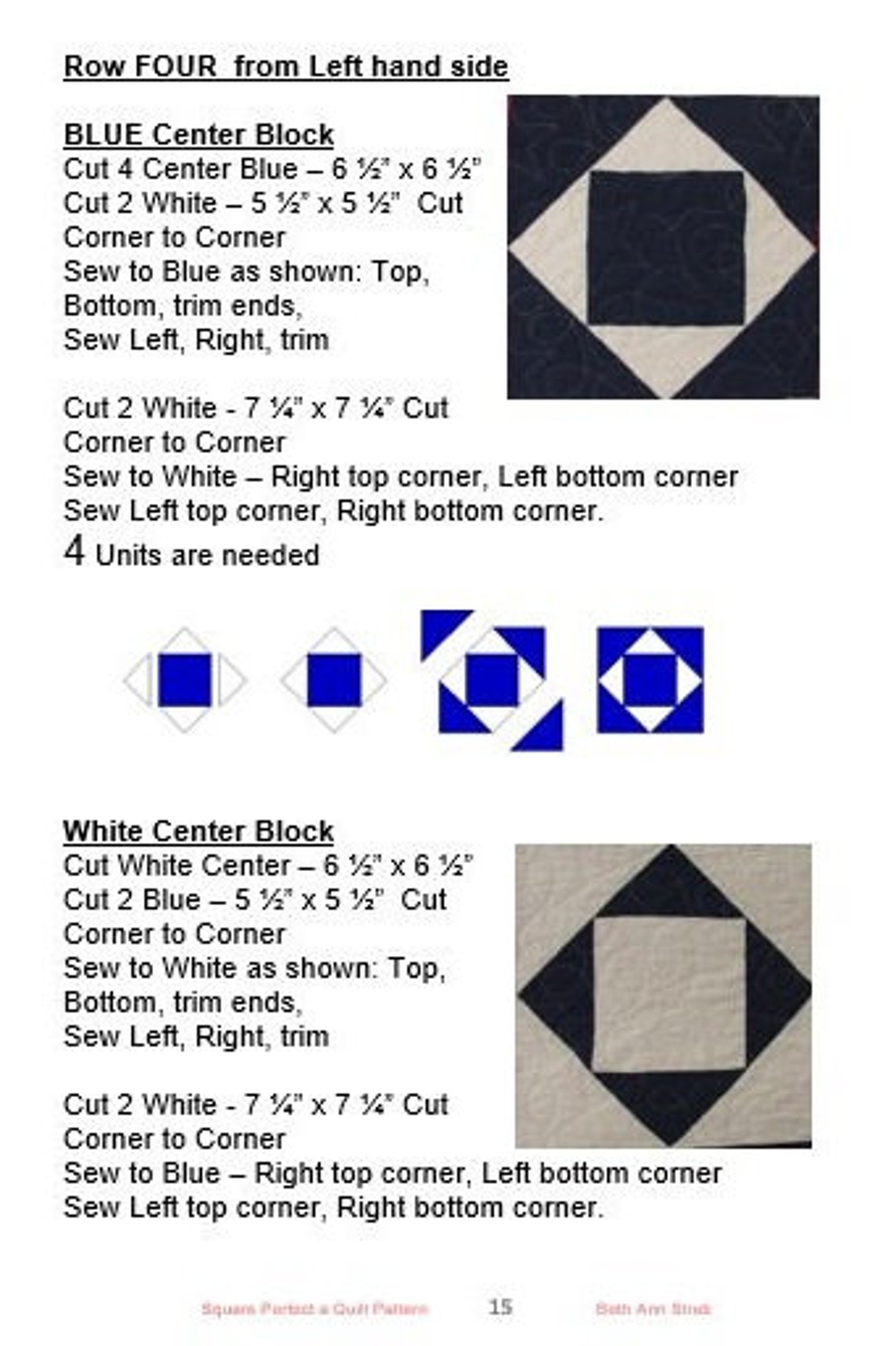 Square Perfect a Quilt Pattern Download PDF - Etsy