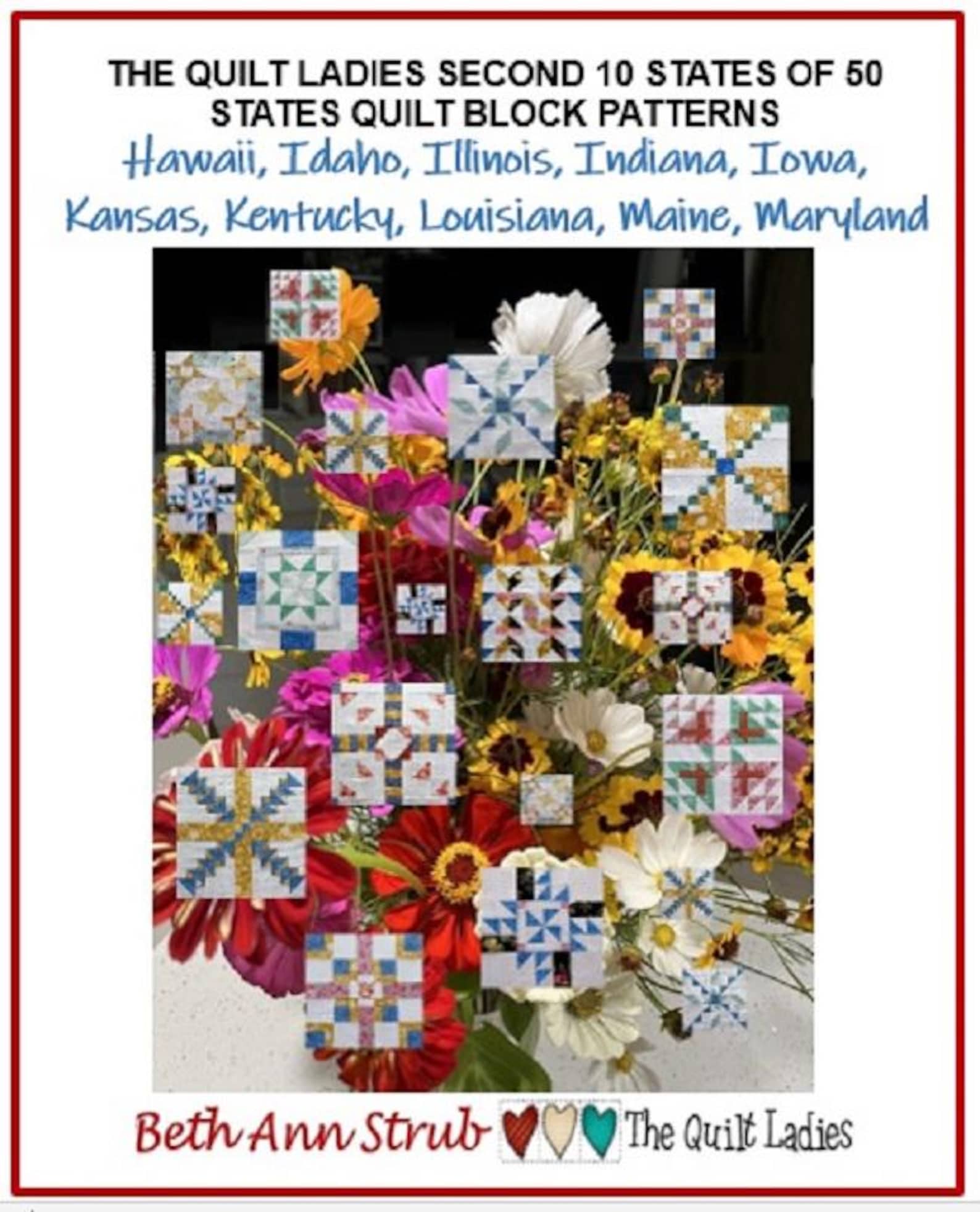 Second 10 US State Quilt Block Patterns From the Quilt Ladies - Etsy