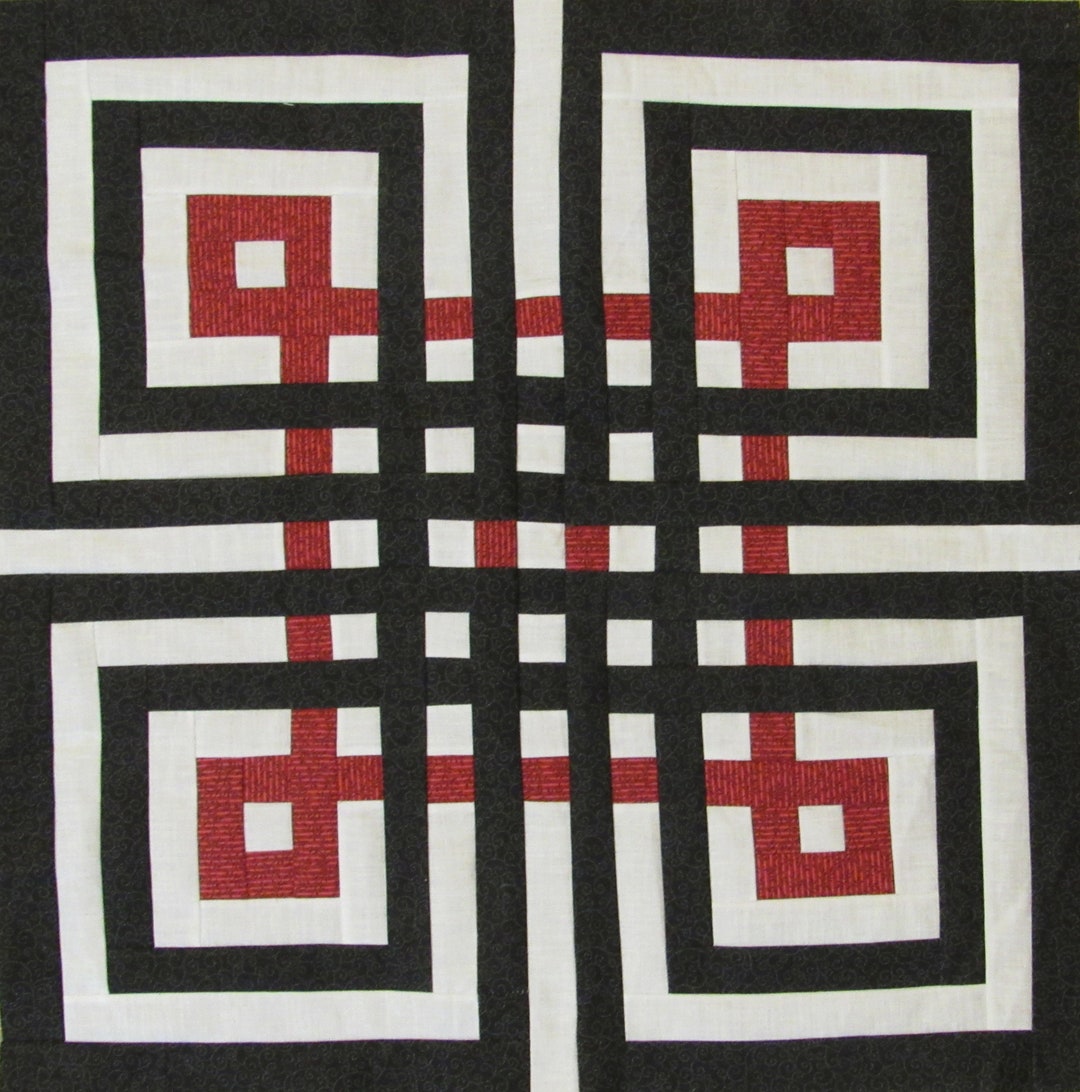 Love Knot Quilt Pattern NEW Way to Make a Log Cabin Quilt Block PDF ...