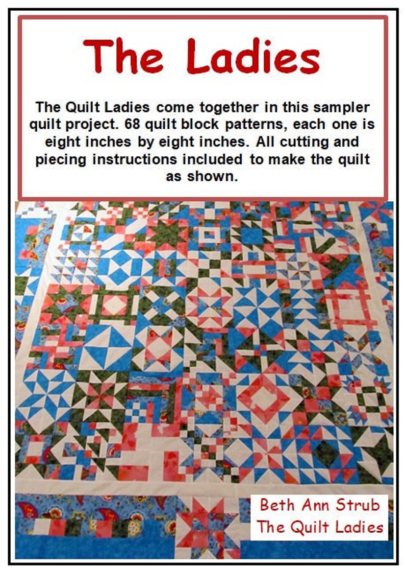 The Ladies Quilt Pattern Book With 68 Quilt Pattern Blocks Made Into ...