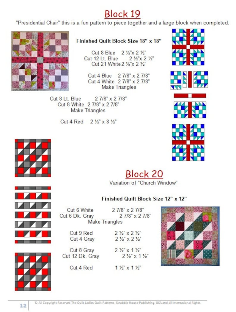 53 Quilt Blocks a Quilt Pattern Book, Sampler Quilt Pattern How to ...