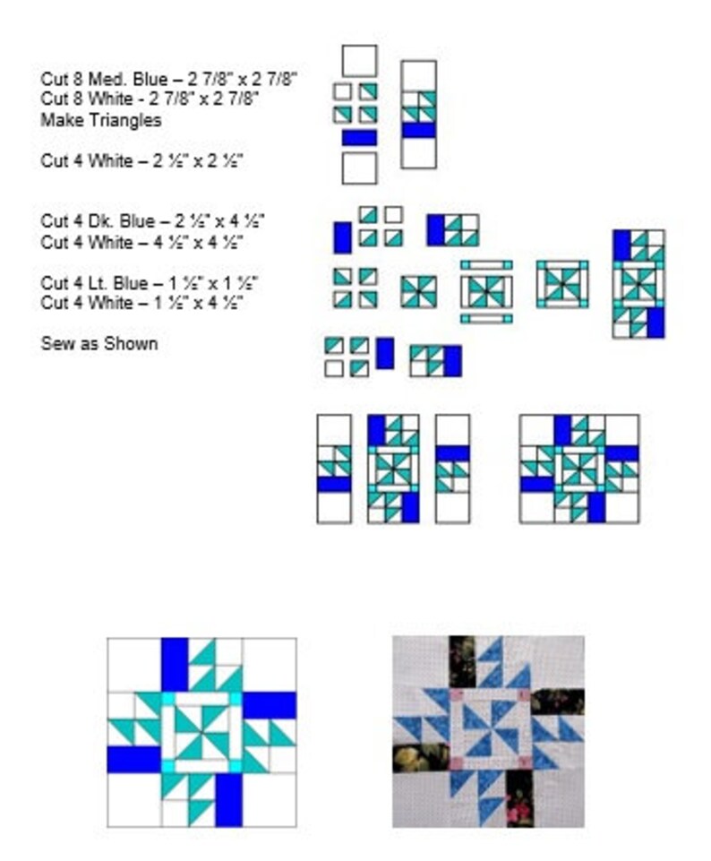 Second 10 US State Quilt Block Patterns From the Quilt Ladies - Etsy